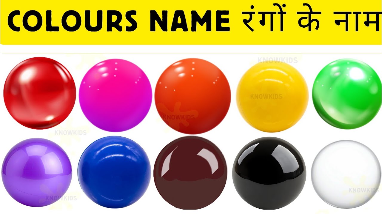 Colours Name in English | Kids Learning Video|Colours Name with ...