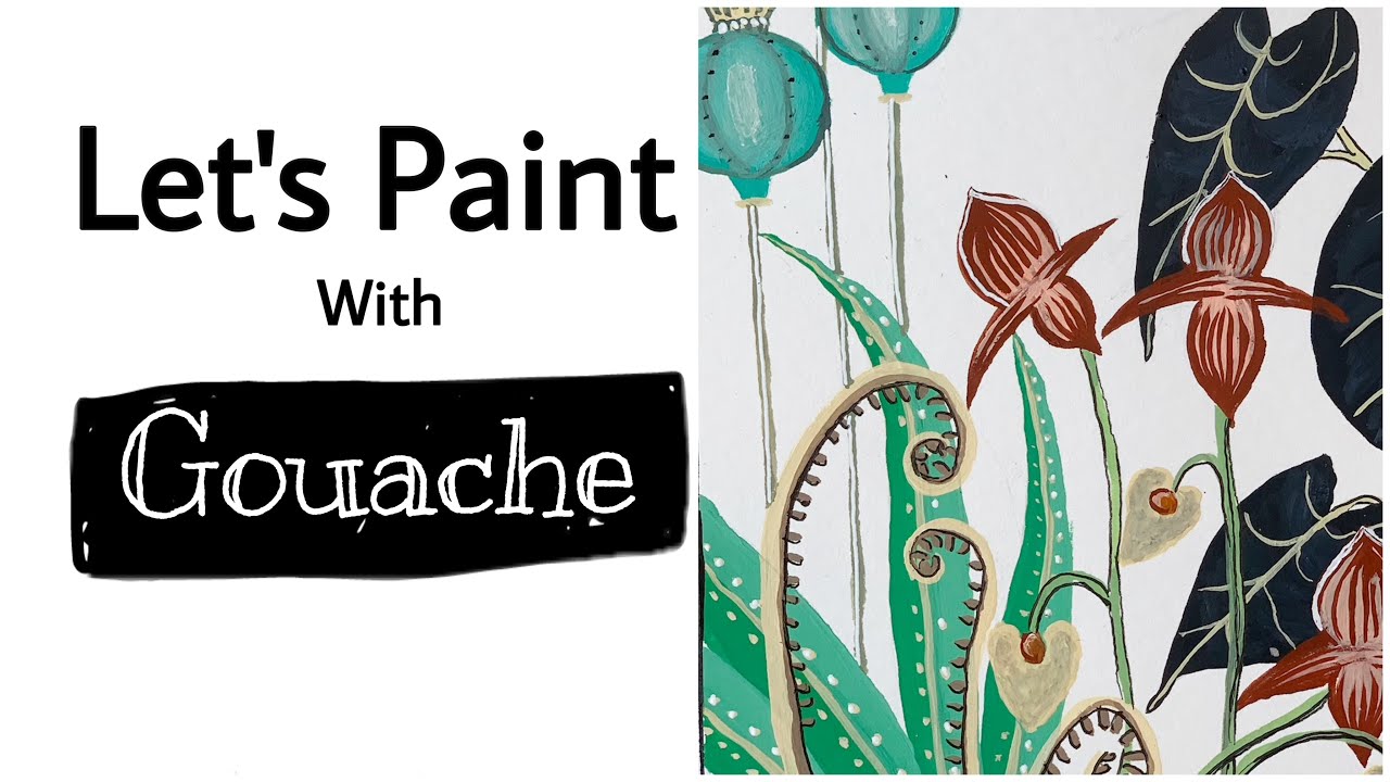 Gouache Painting | Bohemian Flowers | Art Therapy | - YouTube