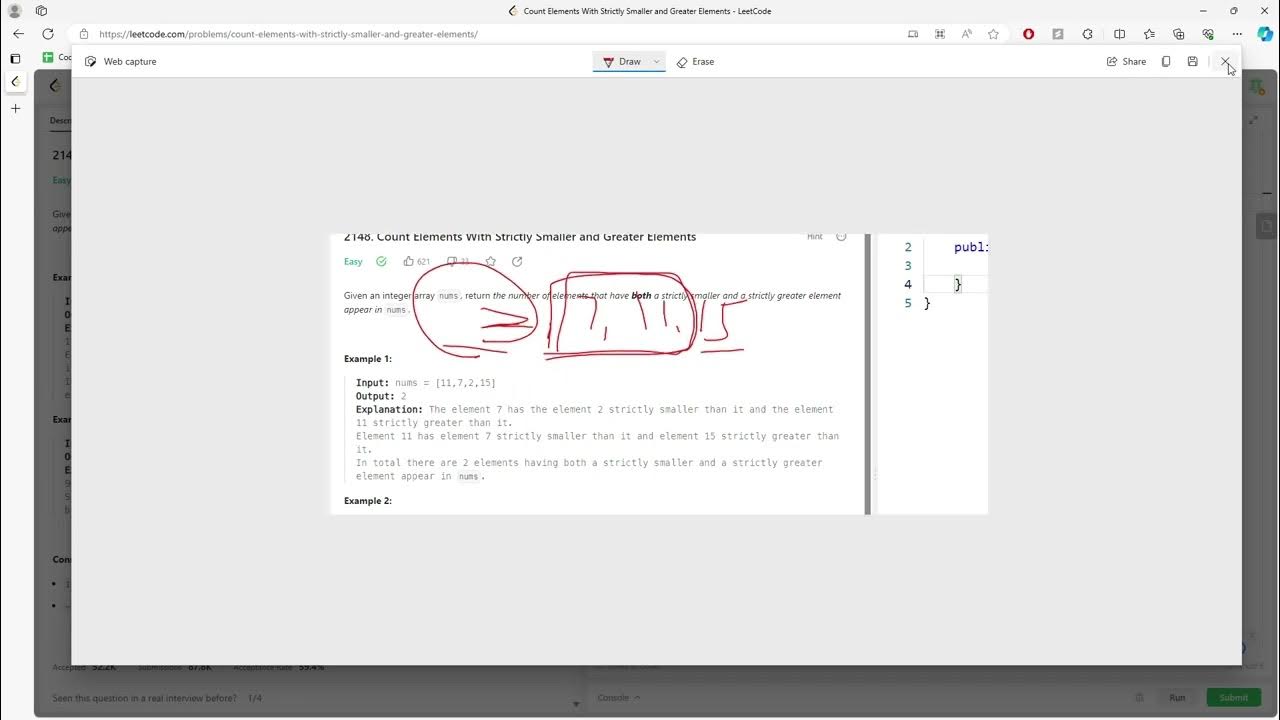 LeetCode 2148 | Count Elements With Strictly Smaller and Greater Elements | Java - YouTube