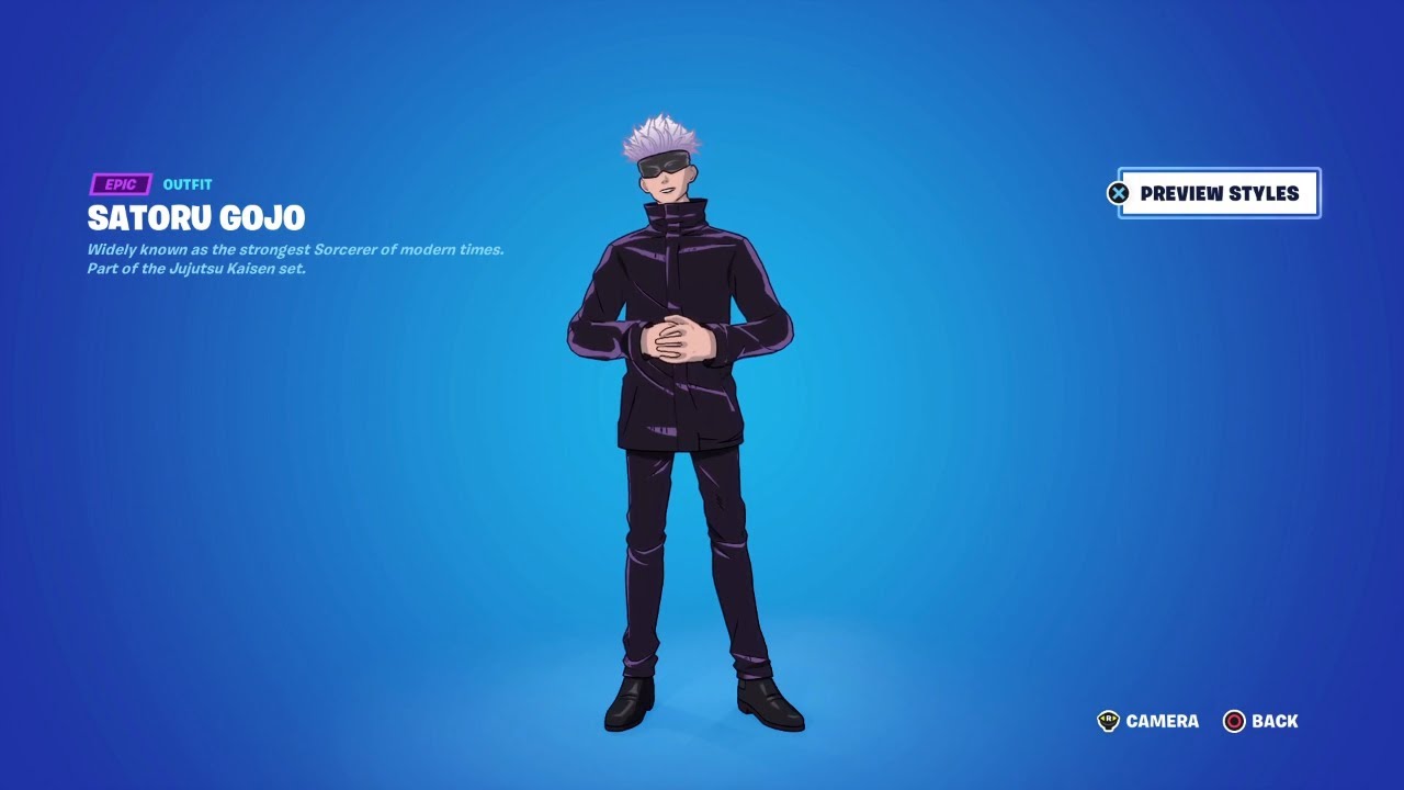 Fortnite Satoru Gojo Skin Youtube