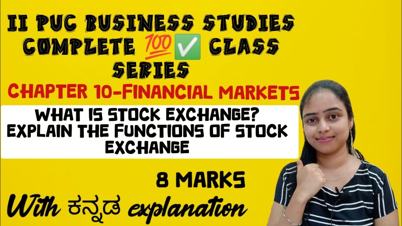 What is stock exchange? Explain the functions of stock exchange - YouTube