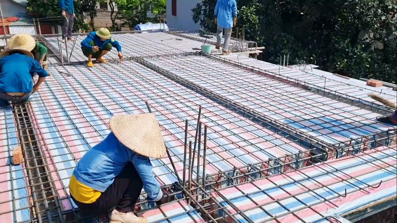 Stages of construction of modern houses || The entire construction ...