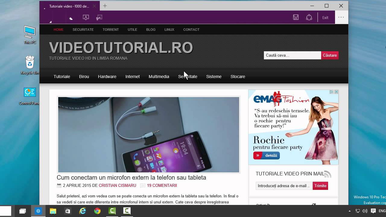 Upgrade gratuit la Windows 10 si Project Spartan - YouTube