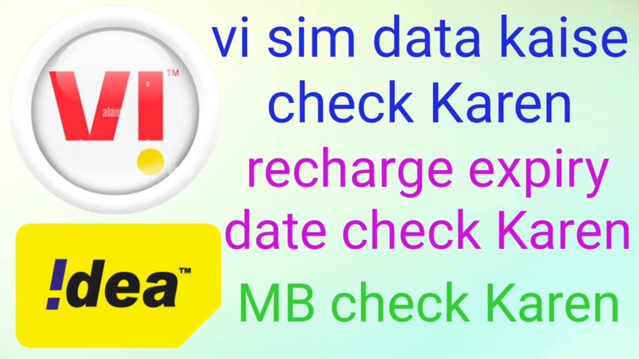 Vi Sim Data Kaise Check Karen MB Vi Idea Vodafone recharge vi-sim-data-kaise-check-karen-mb-vi-idea-vodafone-recharge