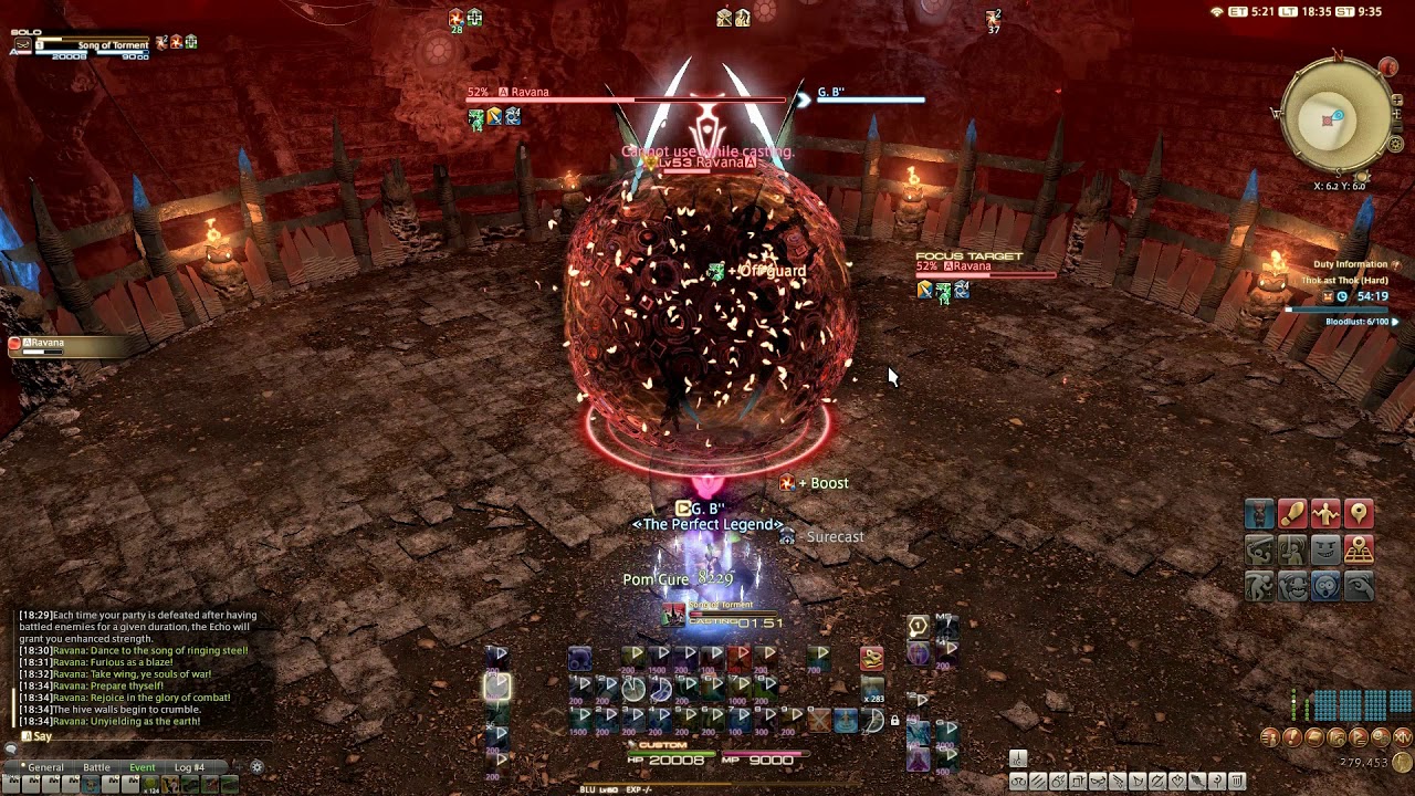 [FFXIV - 글로벌서버] 청마도사(Blue mage) solo 일반 라바나 - Thok ast Thok(Hard) - YouTube