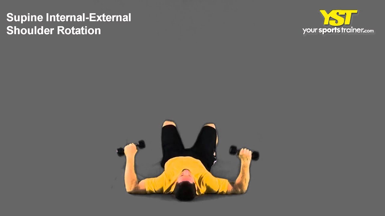 Supine Internal and External Shoulder Rotation - YouTube