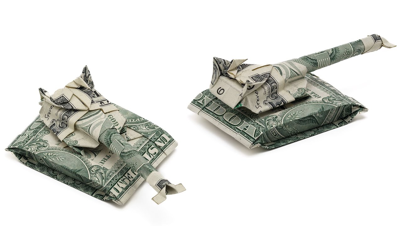 Dollar Origami Tank (Won Park) - YouTube