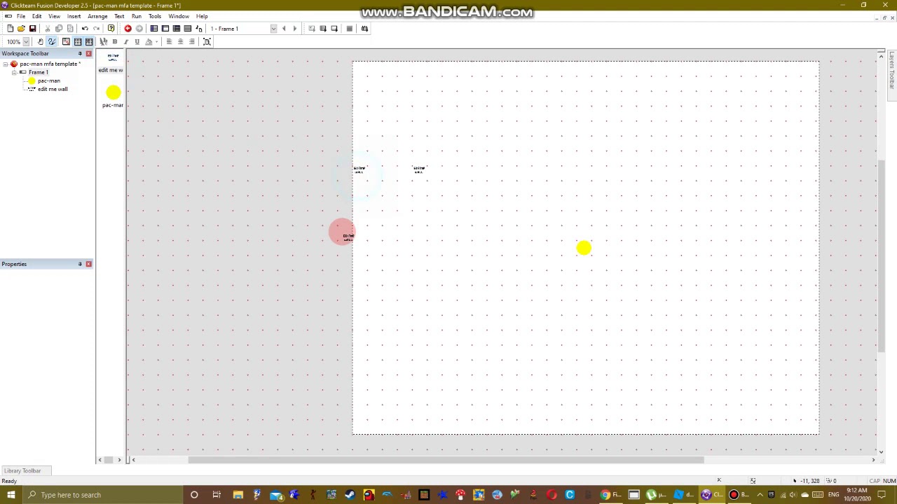 pac-man game template (clickteam fusion 2.5) - YouTube