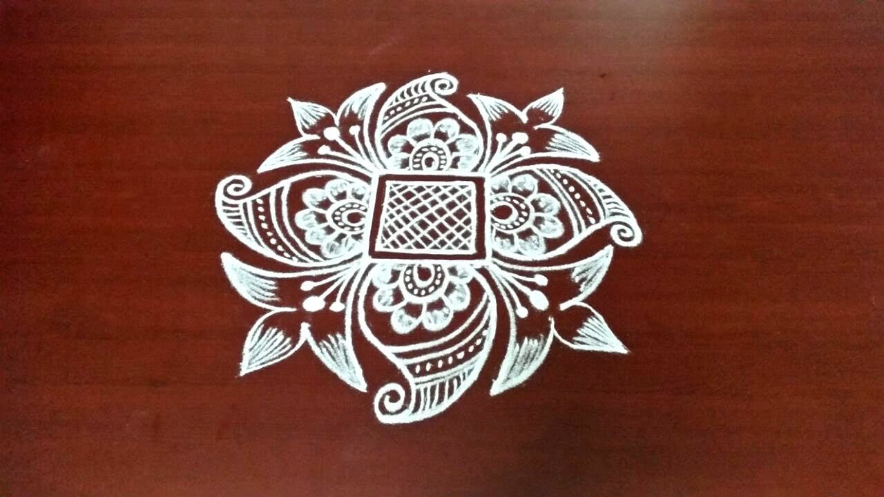 Mango rangoli designs| Rangoli designs with mango shape| Mango rangoli ...