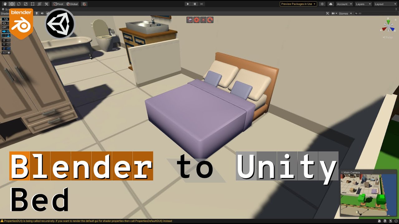 Blender to Unity - Bed - YouTube