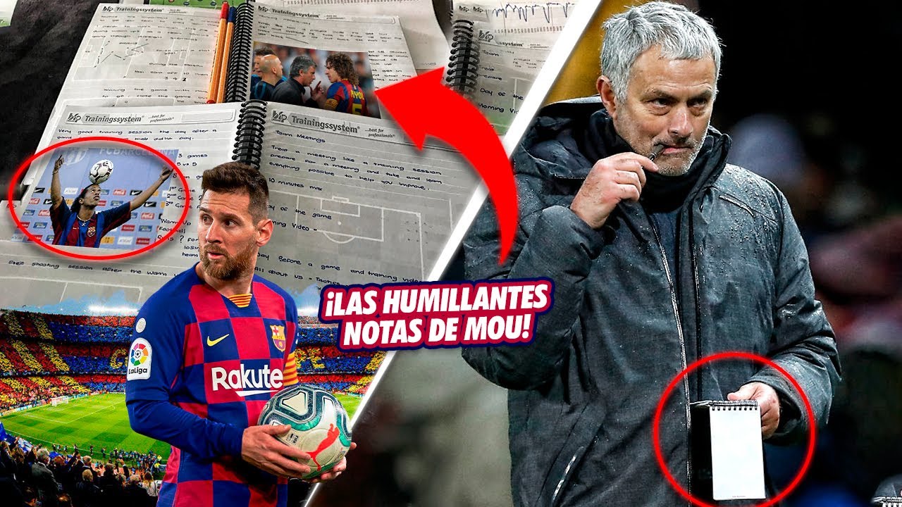 Las HUMILLANTES NOTAS sobre Messi, Dinho y Puyol que USÓ MOURINHO para ...