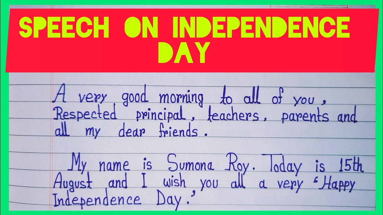 Short Speech on Independence Day/easy speech On 15th August #speech # ...