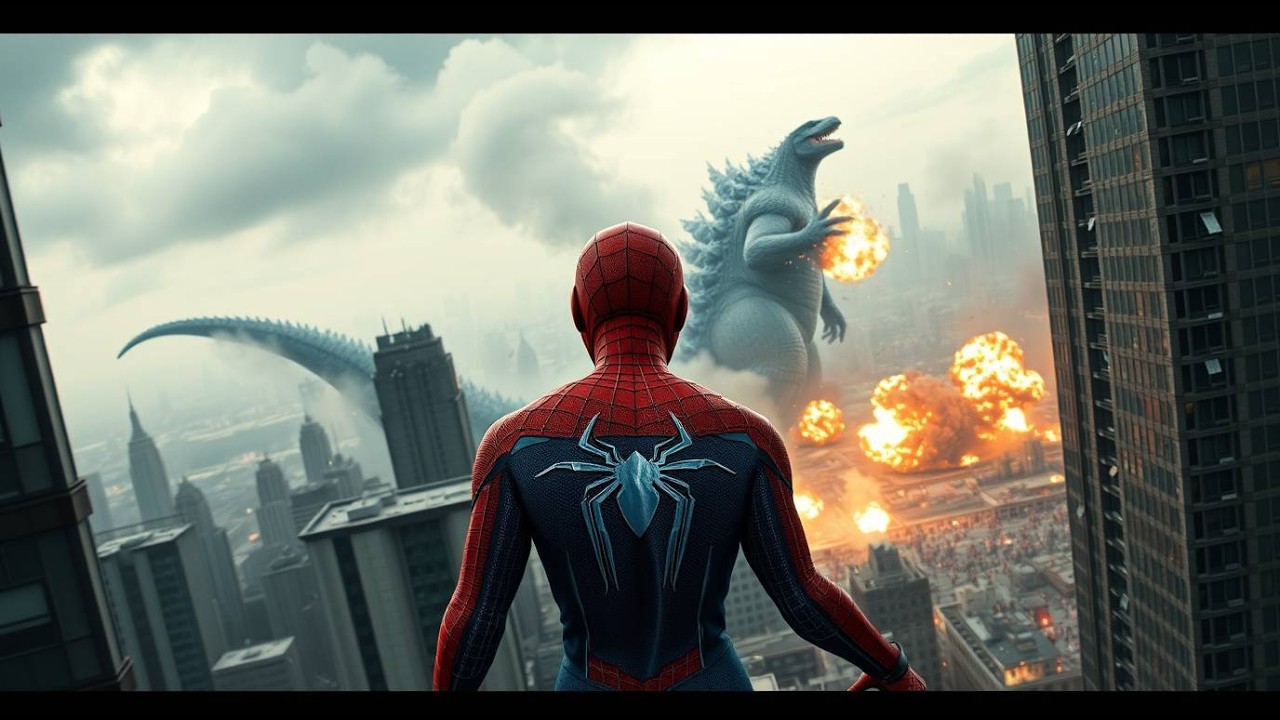 Spider-Man vs Godzilla: Epic Battle for New York! Part 1 - YouTube