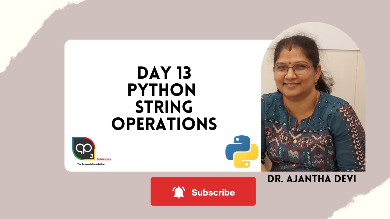 Day 13 String Operations | Iterating Through a string| String ...