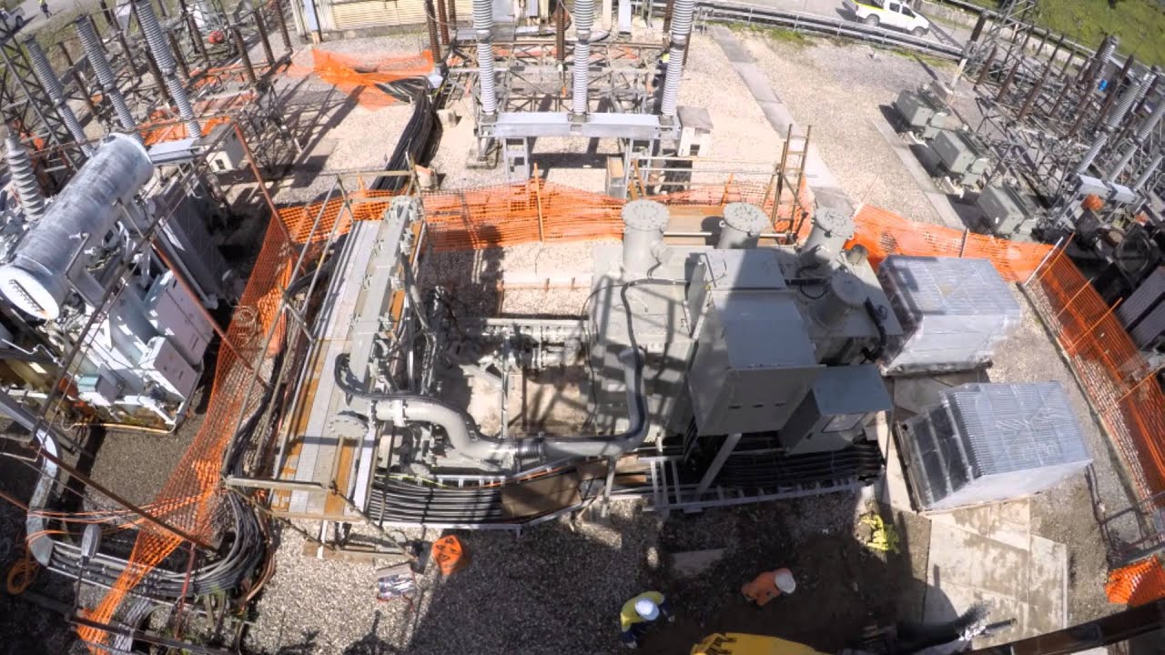 55MVA Transformer Radiator Install Timelapse - YouTube