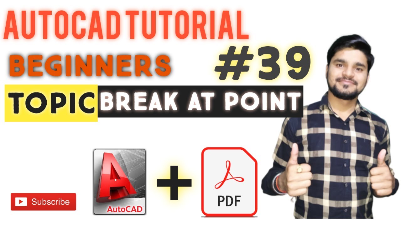 BREAK AT POINT /AutoCad Tutorial / TEACHME CAD - YouTube