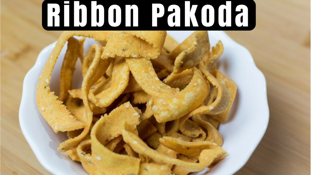 Ribbon Pakoda Recipe | Crunchy Ribbon Pakora Snack | Diwali - Deepawali ...