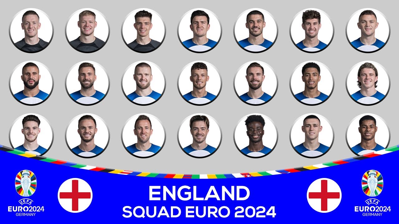 ENGLAND OFFICIAL 26 MAN SQUAD EURO 2024 | ENGLAND FINAL SQUAD LIST FOR ...