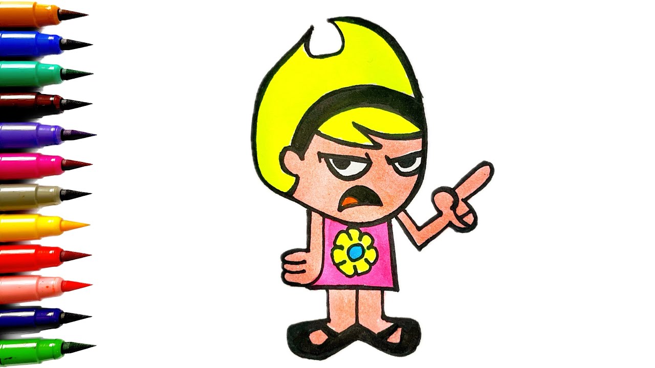 How to Draw Mandy | The Grim Adventures of Billy and Mandy | Easy ...