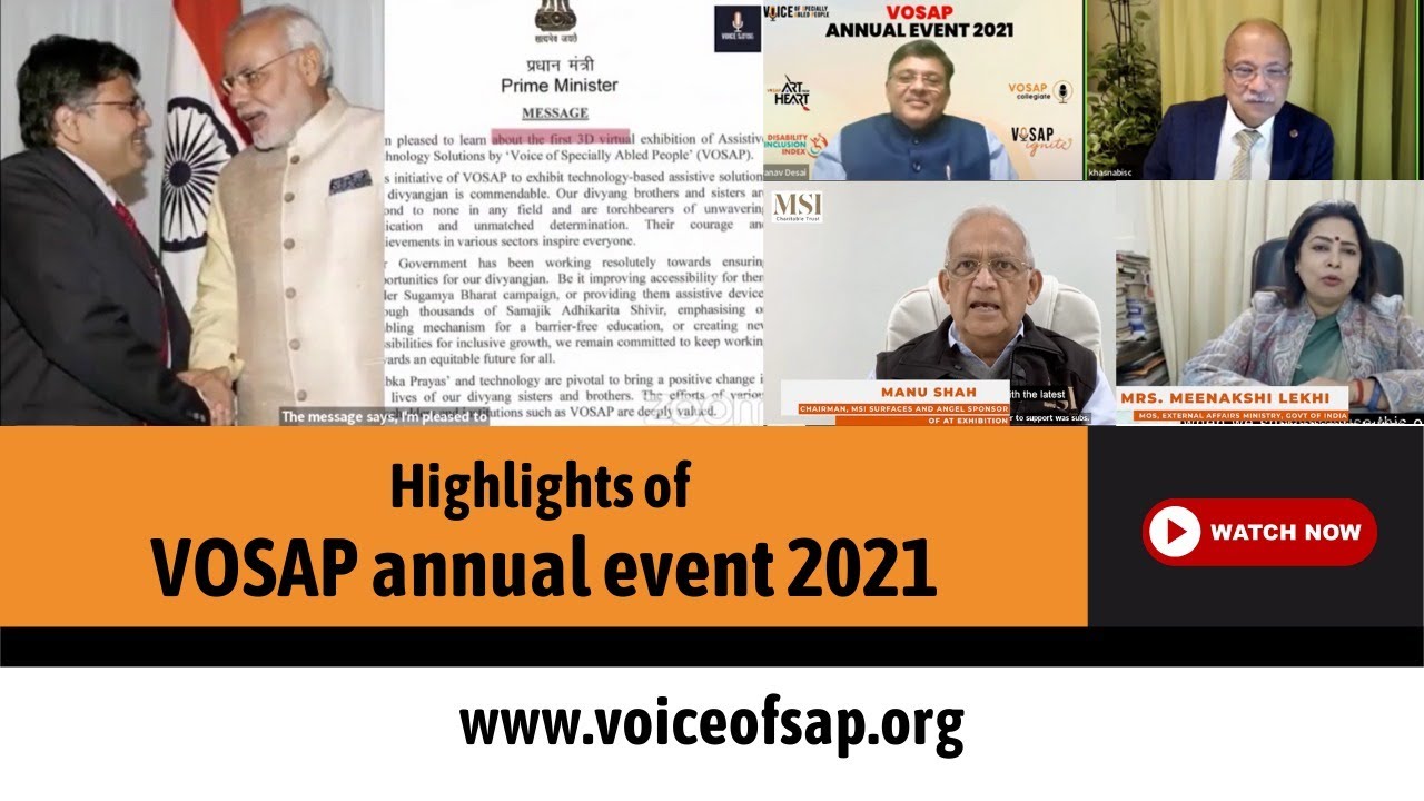 VOSAP: A Global Voice for the Specially Abled - Join the 2021 Annual ...