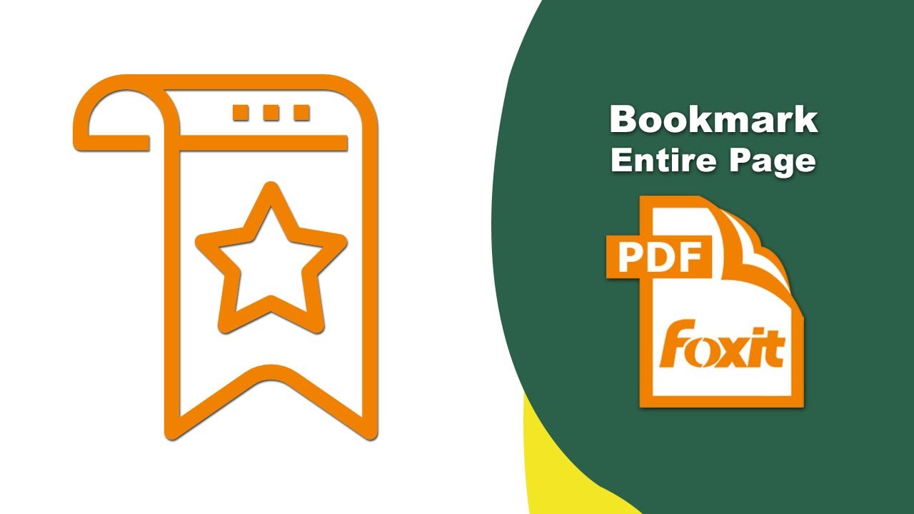 How to Save a Page as a Bookmark in a PDF File in Foxit PDF Editor ...