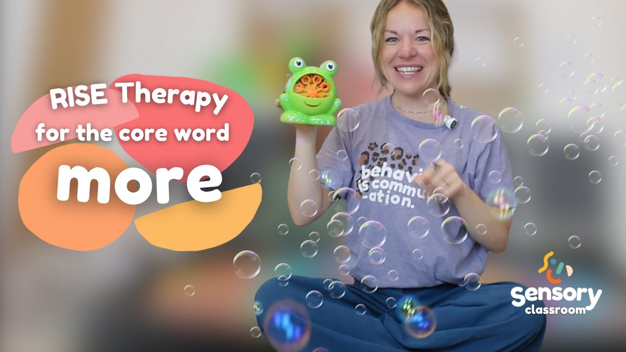 RISE Therapy: week 7 core word session “More” - YouTube