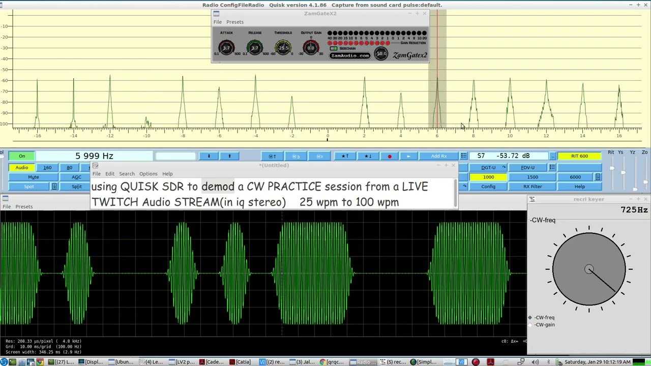 Morse Code Practice Raspberry PI 4 Twitch LIVE stream - 25 wpm to 100 ...