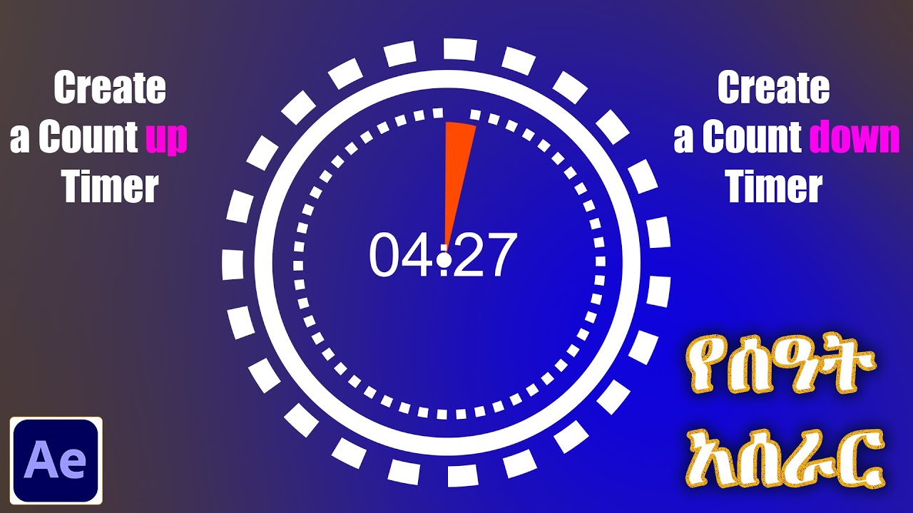 Countdown Timer Motion Graphics After Effects Tutorial - YouTube