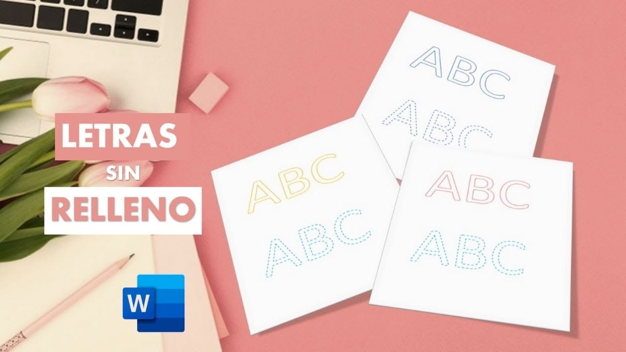 LETRAS SIN FONDO Y CONTORNO PUNTEADO EN WORD - YouTube