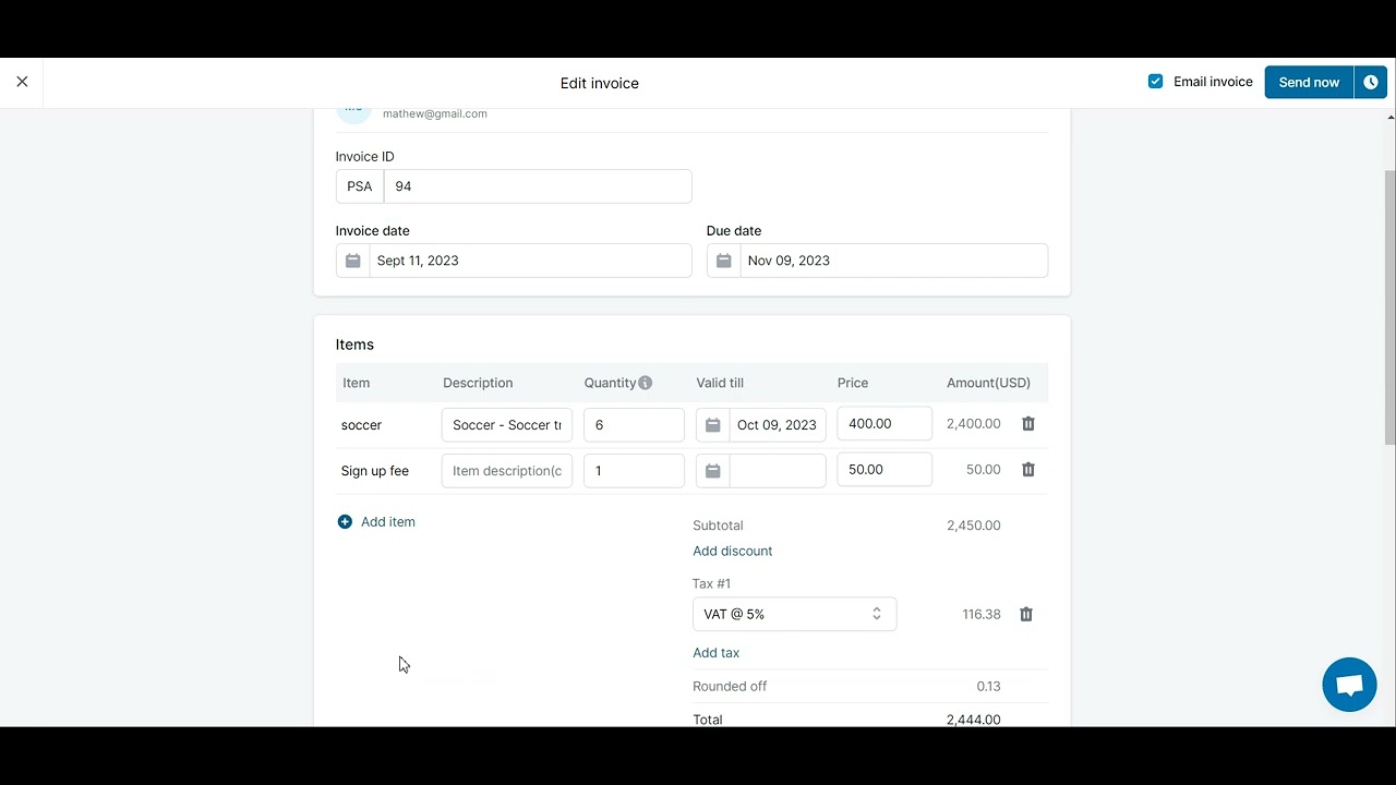 Manually invoice registration fees - YouTube