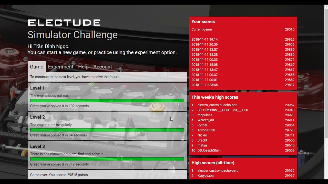 Electude Simulator Challenge