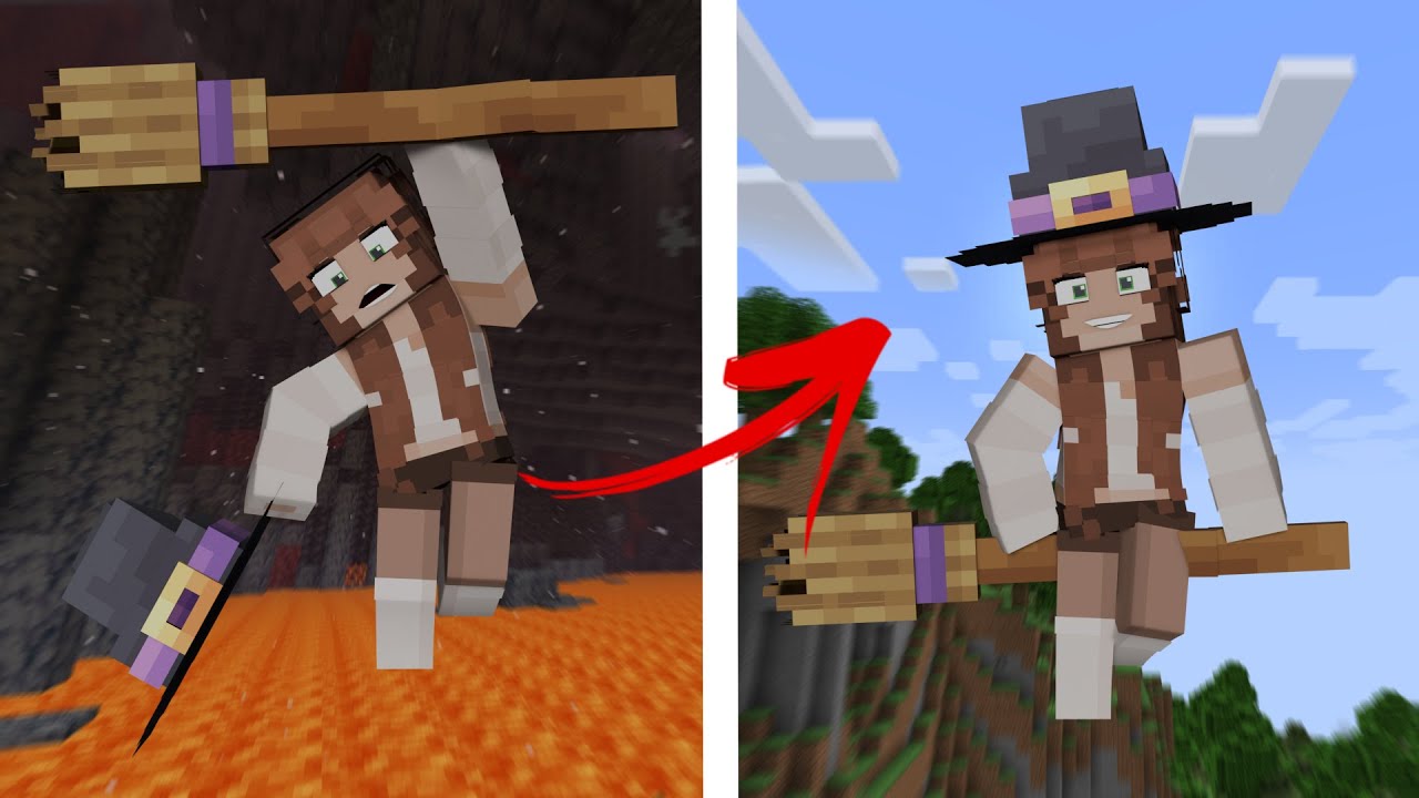 MINECRAFT, ABER ALS HEXE DURCHSPIELEN - YouTube