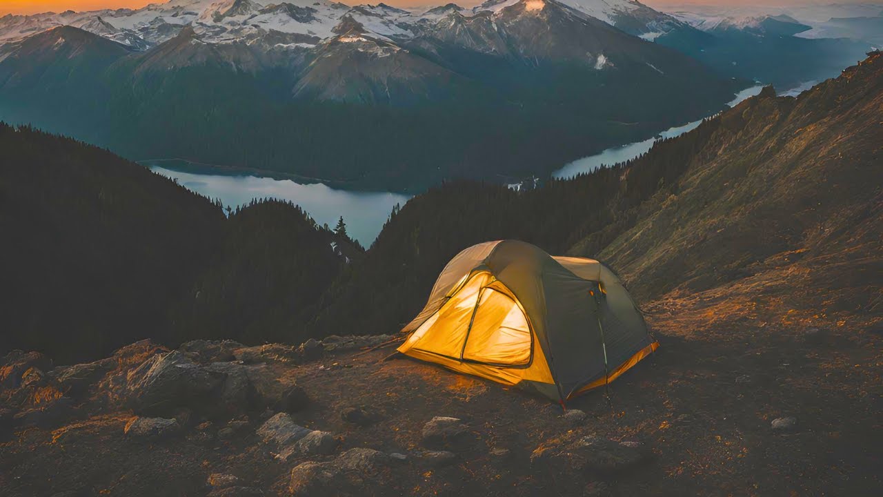 Solo Overnighter On A Snowy Mountain Summit - 4K HD - (Hiking In ...