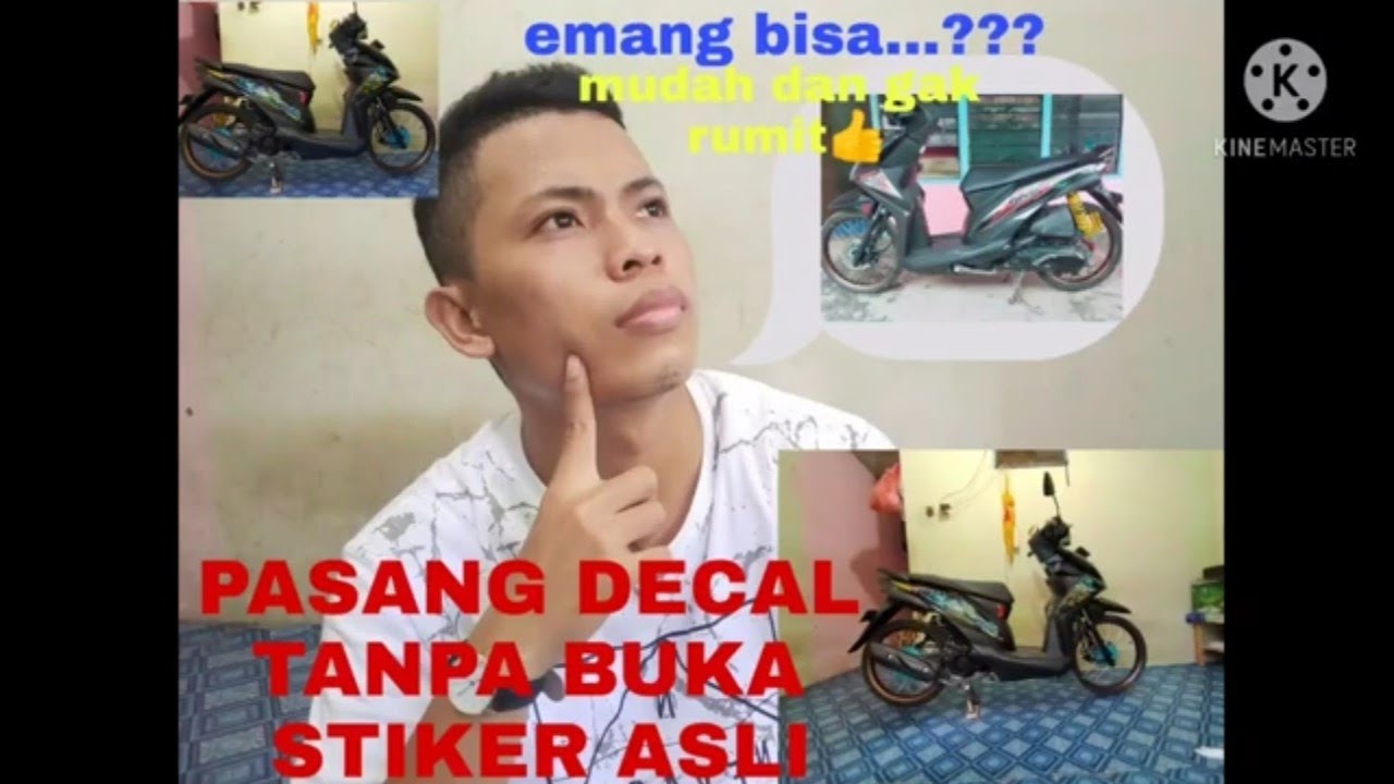 CARA PASANG DECAL STIKER TANPA LEPAS STIKER ASLI//EMANG BISA..??? - YouTube