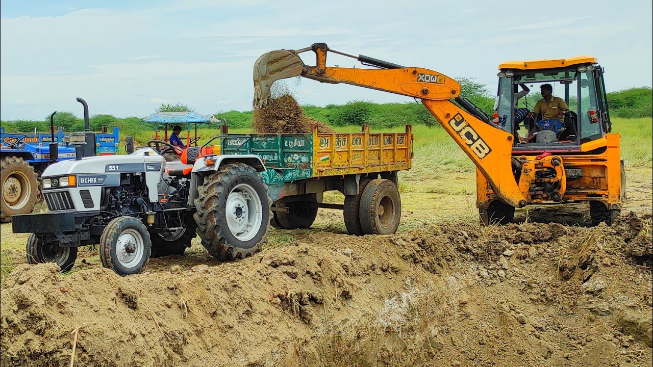 Eicher 480 Range power plus tractor with fully loaded trolley | John ...
