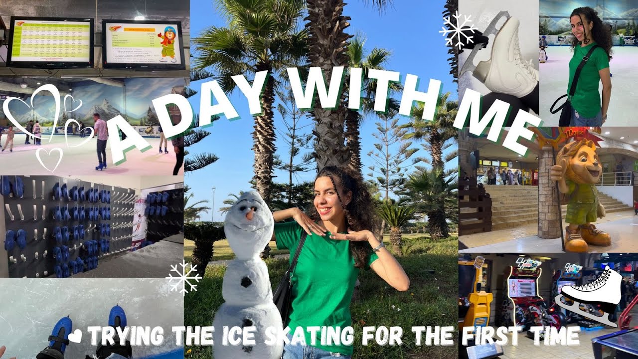 A DAY WITH ME || اول مرة نجرب الباتيناج 💕( Lunch 🥗 ,Ice Skating ⛸️ ️ ...