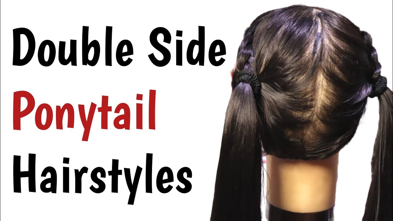 1 Minute 2 Side PonyTail Hairstyle For Girls | Easy Hairstyle For Girls ...