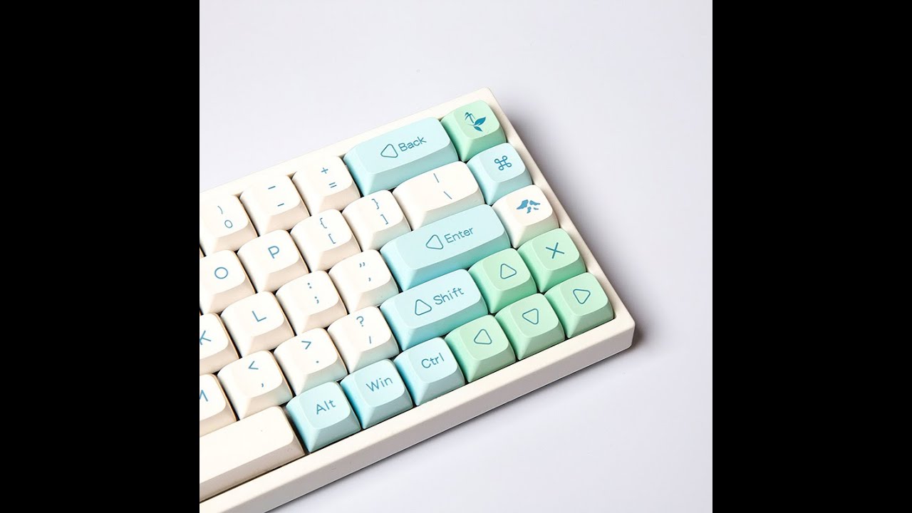 Ice Crystal Mint Key Caps - YouTube