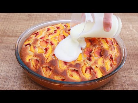 2 TANE ŞEFTALİ VARSA BUNU HEMEN YAPIN😋 SÜNGER GİBİ! Muhteşem Soslu Şeftalili Kek Tarifi