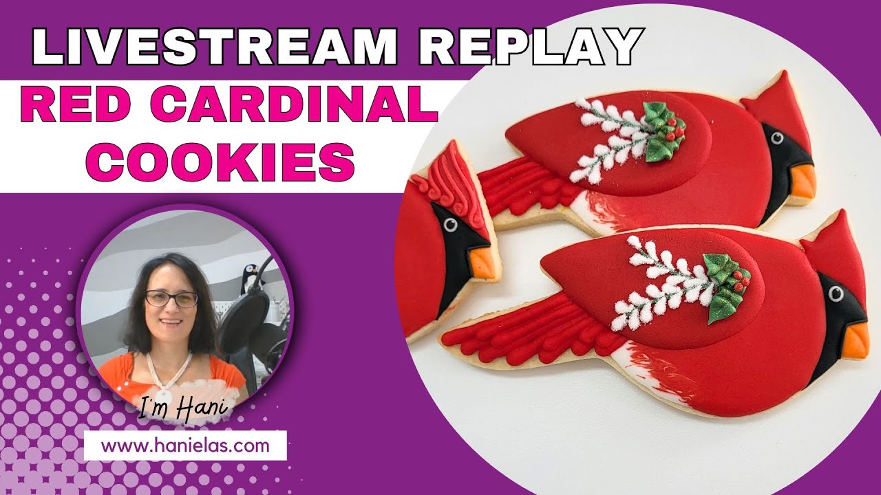 Red Cardinal Cookies - Live Cookie Decorating |Episode 238| - YouTube
