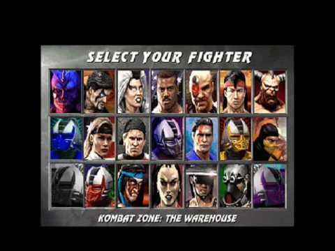 Mortal kombat select screens - YouTube