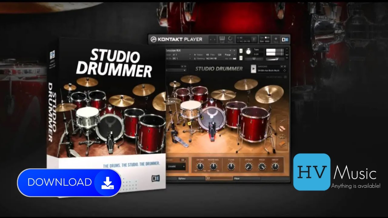 (Free Download) Native Instruments Studio Drummer Kontakt - YouTube
