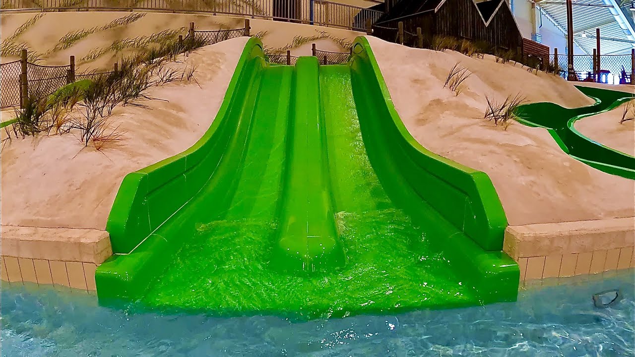 Lalandia Søndervig - Green Family Water Slide - YouTube