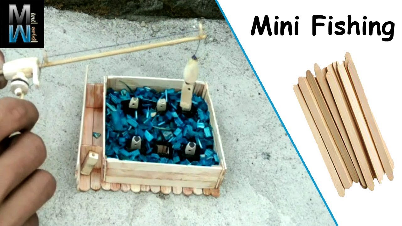 Craft Popsicle Fishing- How To Make A Mini Fishing Rods With Ice Cream ...
