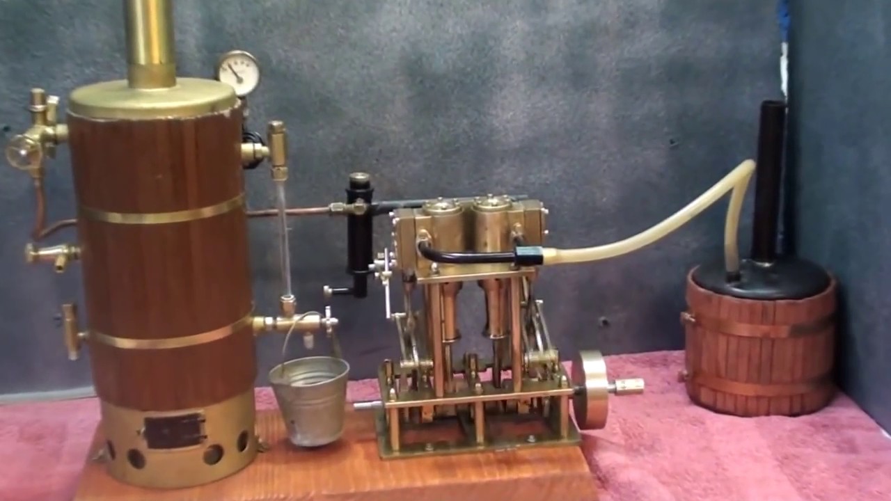 Regner Aurach marine live steam engine - YouTube