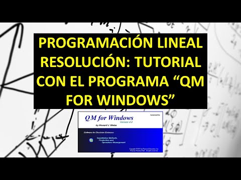 Tutorial programación lineal con el programa QM for WINDOWS POM-QM ...