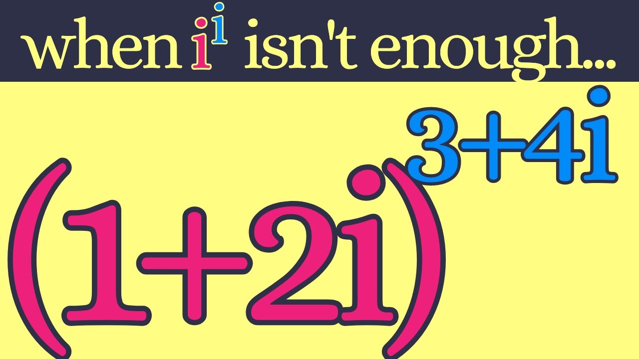 when i^i is too easy... - YouTube