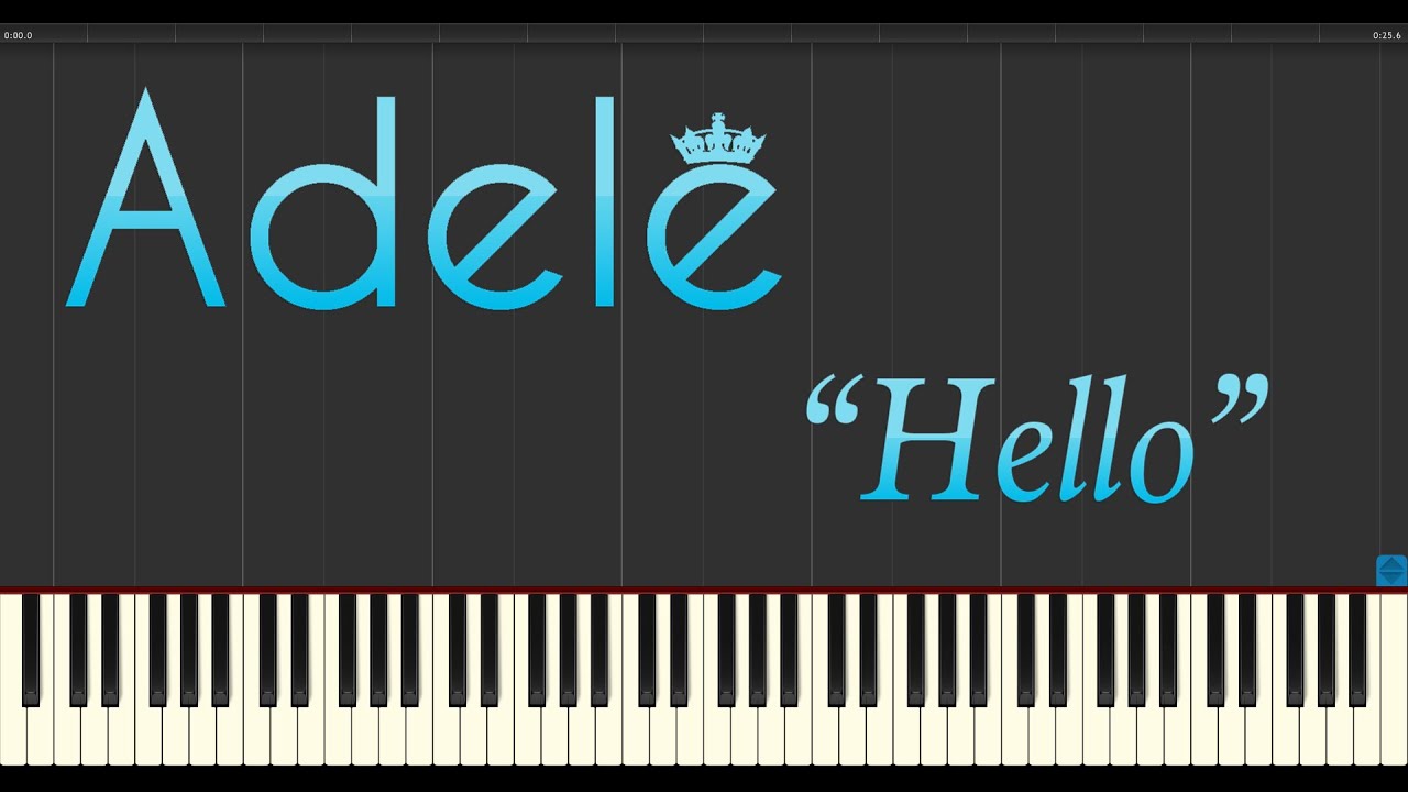 Adele - Hello (Piano Tutorial Synthesia) - YouTube