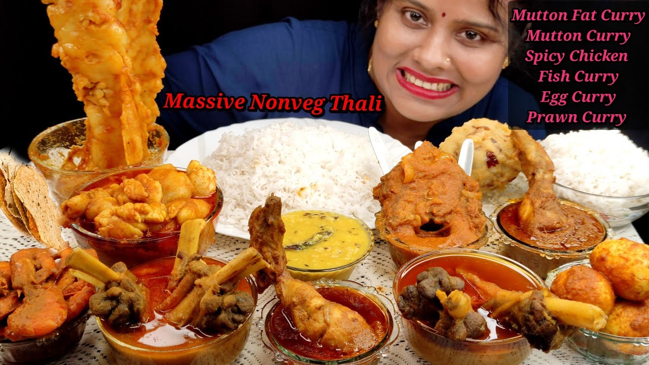 Eating : Mutton Fat Curry, Mutton Curry, Chicken Curry, Egg Curry ...