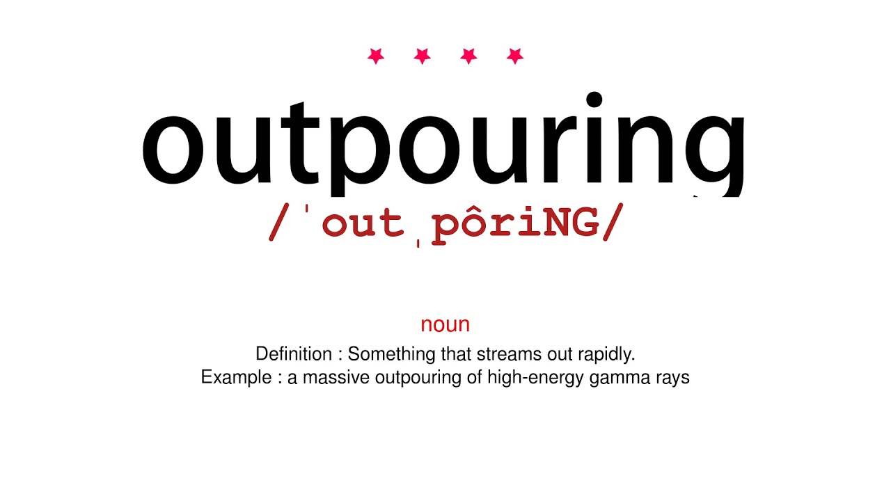 How to pronounce outpouring - Vocab Today - YouTube